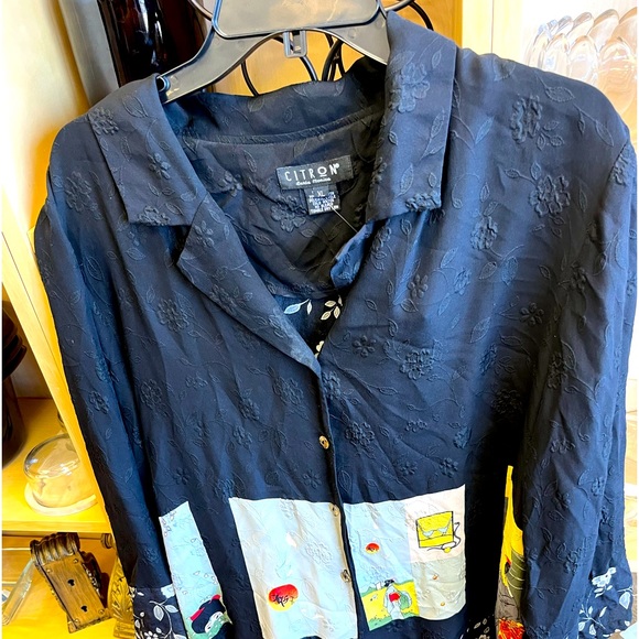 Citron | Tops | Citron Santa Monica Silk Blouse | Poshmark